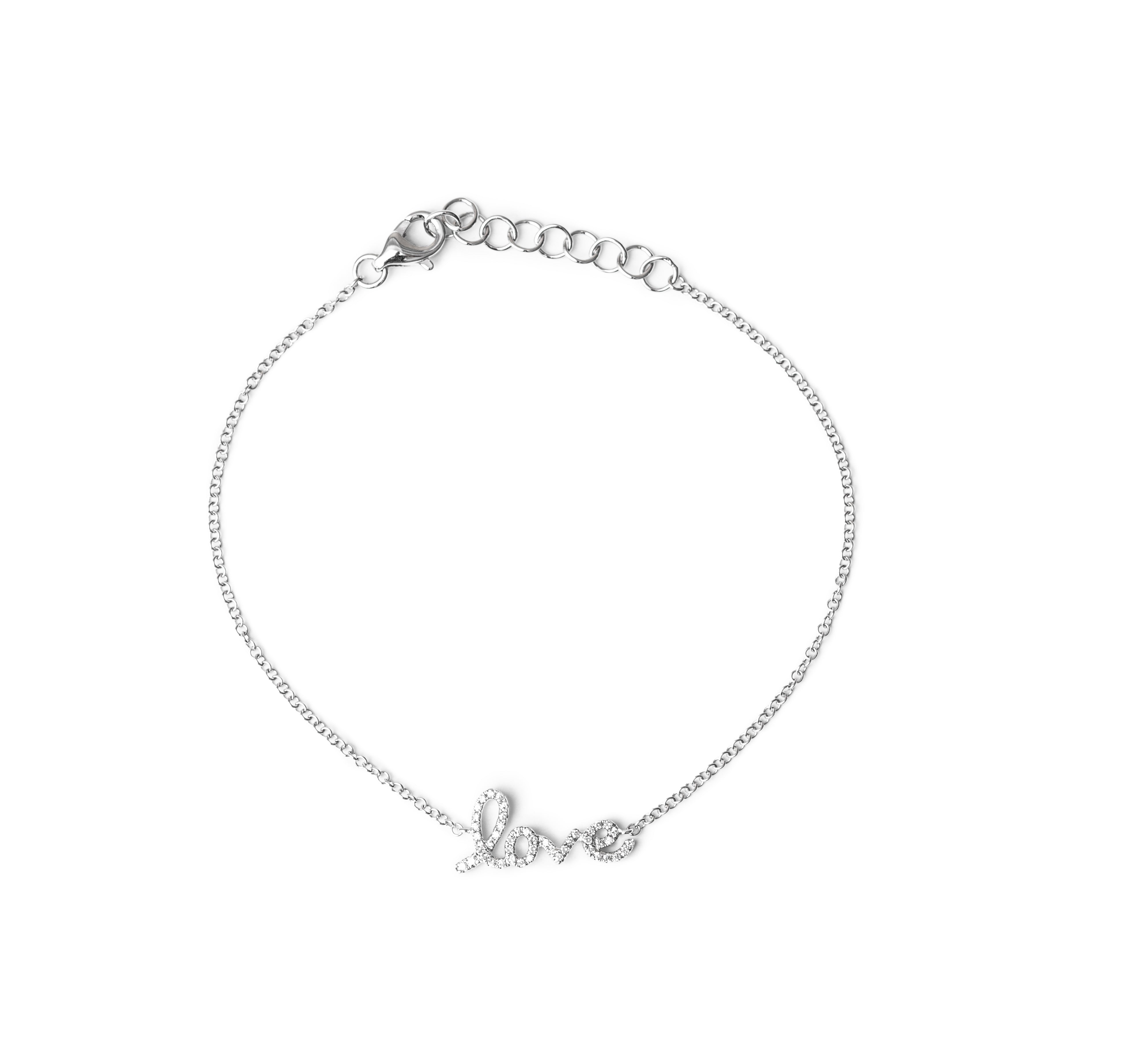 Cursive Love Bracelet – Erika Kaufman Jewelry
